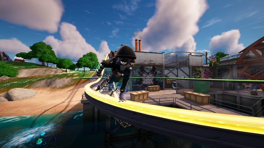 Fortnite: How to use a Grind Rail at Slappy Shores and Shattered Slabs