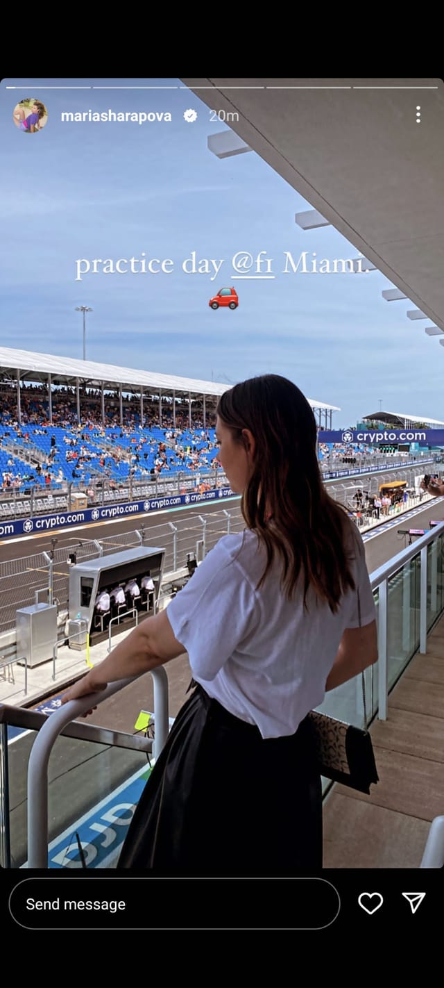 Maria Sharapova takes Miami GP 2023 tour with fiance Alexander Gilkes