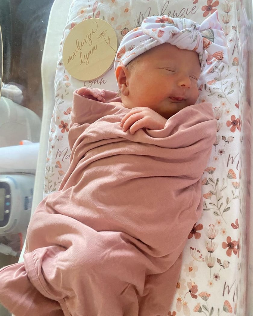 IN PHOTOS: Pat McAfee's wife Samantha reveal adorable baby McKenzie on Instagram