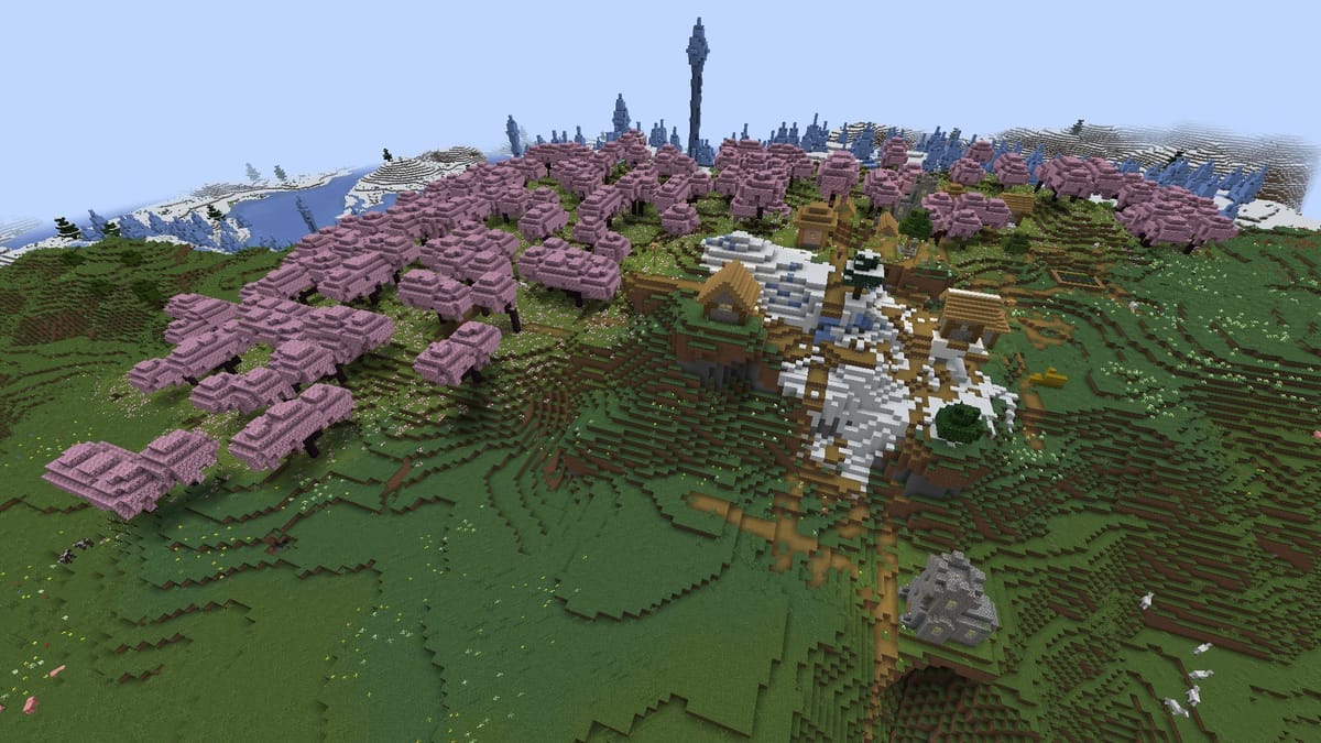 5 best cherry biome seeds to play in Minecraft 1.20 update
