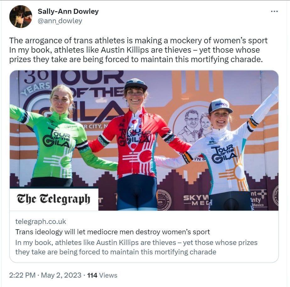 "This is abusive": Transgender cyclist Austin Killips garners backlash ...