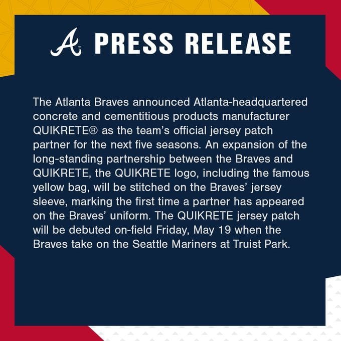 MLB Twitter roasts Atlanta Braves new jersey patch advertising for ...