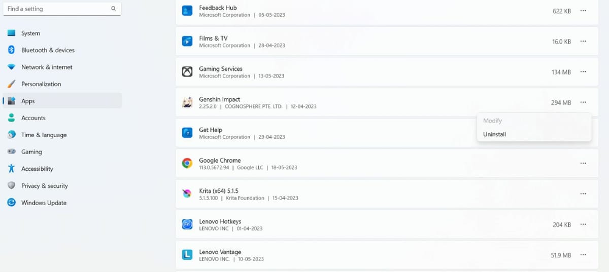 How to uninstall Genshin Impact on PC