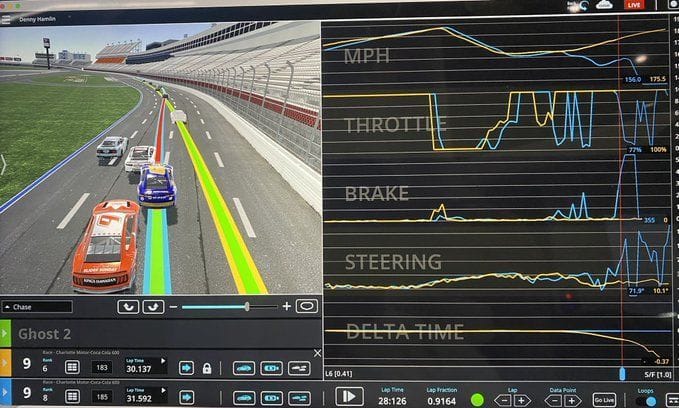 “Bullsh*t move” - Denny Hamlin lashes out at Chase Elliott for contact ...