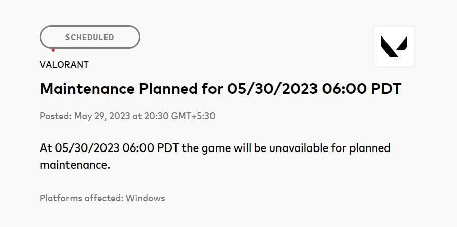 Valorant server downtime today (May 30): Server maintenance schedule ...
