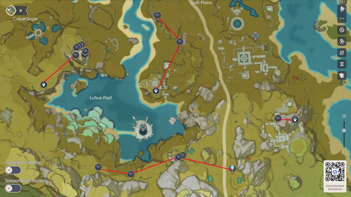 All Violetgrass locations in Genshin Impact: Baizhu materials farming guide