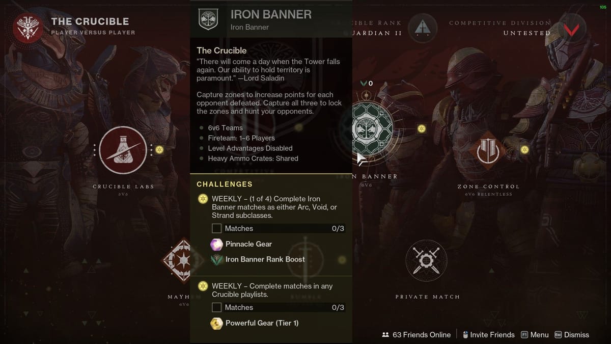 How to get the Brazen Wolf emblem from Destiny 2 Iron Banner