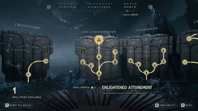 How to increase force in Star Wars Jedi Survivor