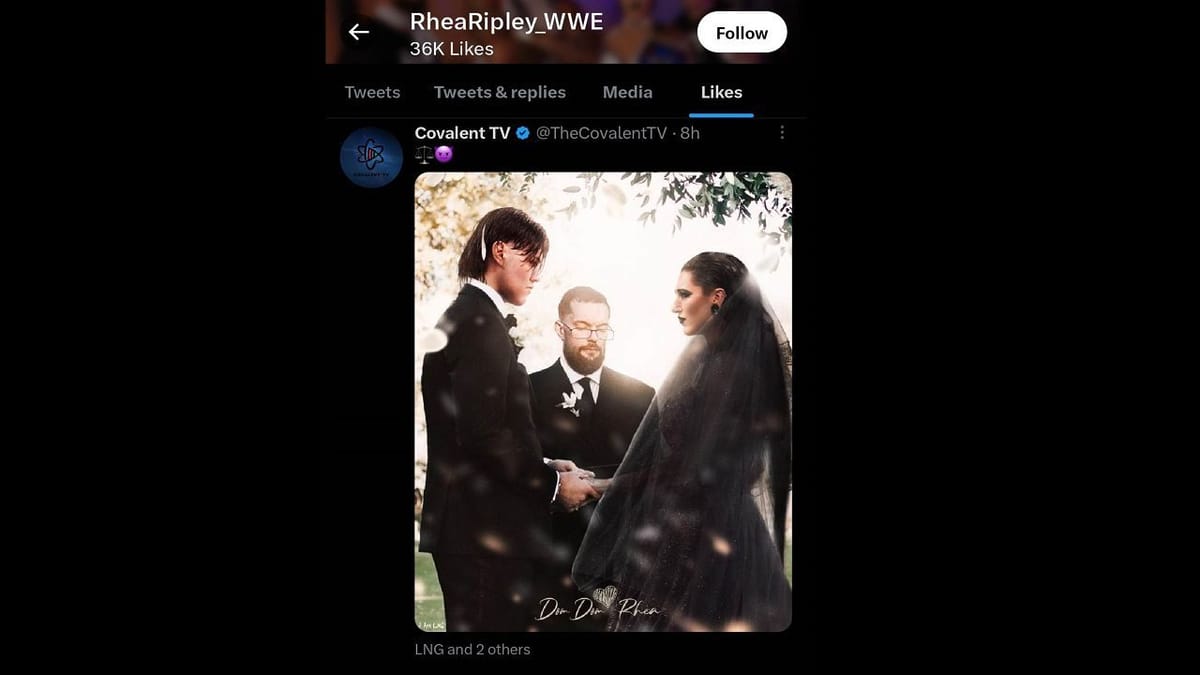 Rhea Ripley noticed this edited wedding photo on Twitter; how did she ...