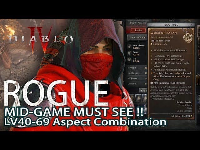 5 best unique items for Rogues in Diablo 4