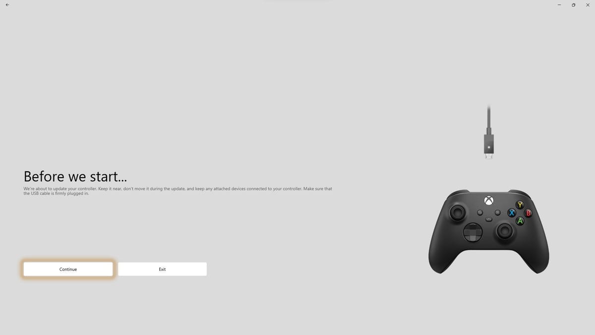 How to update Xbox controller on PC