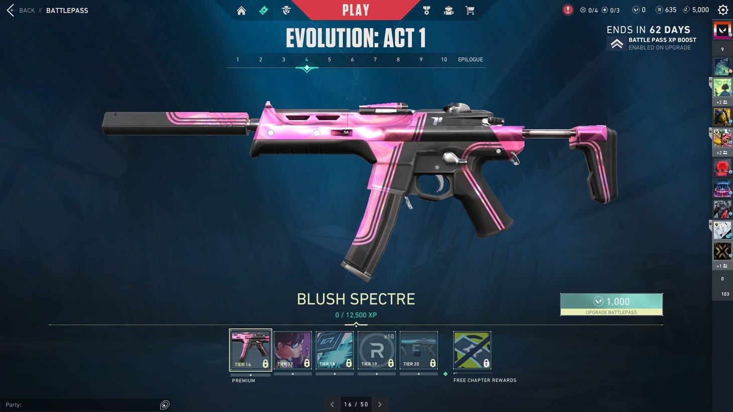 Battlepass: Valorant Episode 7 Act 1: All Battlepass tiers and rewards