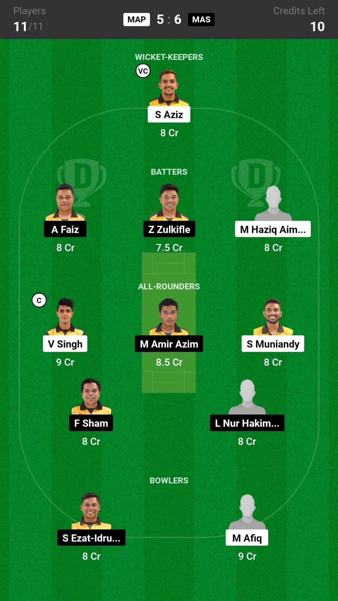 MAP vs MAS Dream11 Prediction: Fantasy Cricket Tips, Today's Playing XI ...
