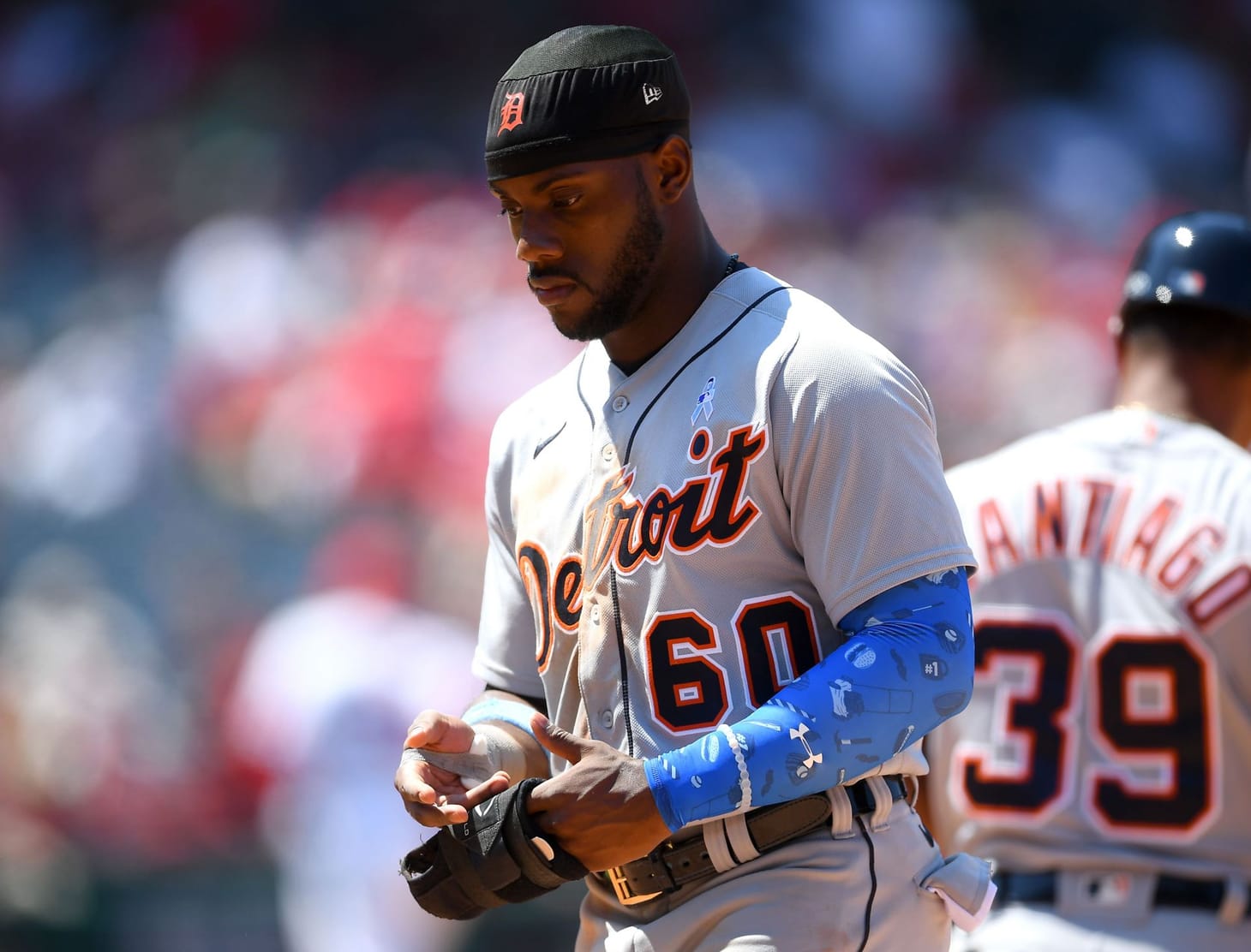 Why is MLB wearing blue today? All 30 teams to sport colored ribbons