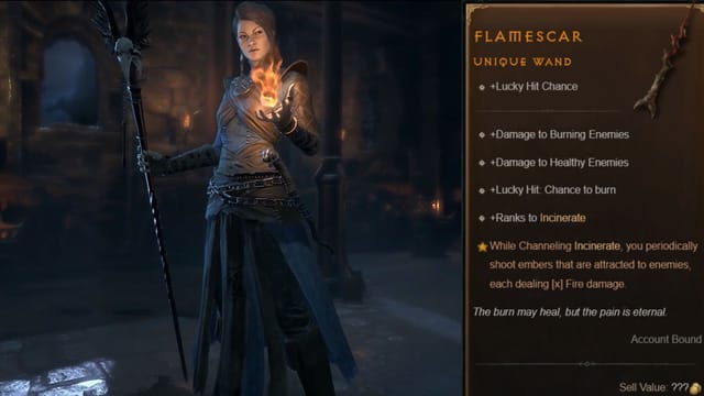 Flamescar in Diablo 4: How to get, Unique Effects, Affixes, and more