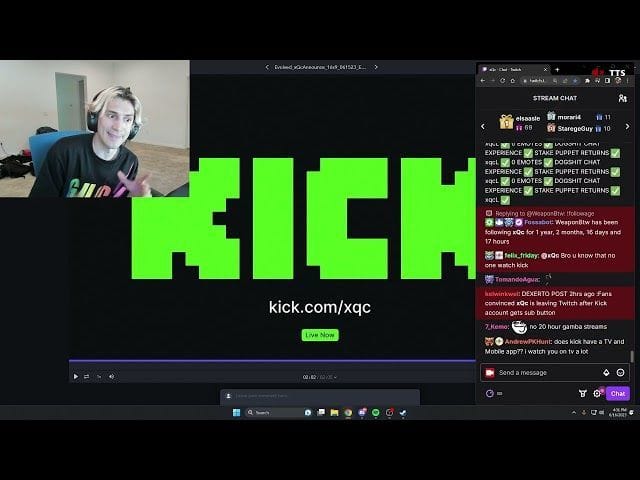 Kick: "Arduous task to find funding for shows" xQc talks about streaming possibilities with Kick