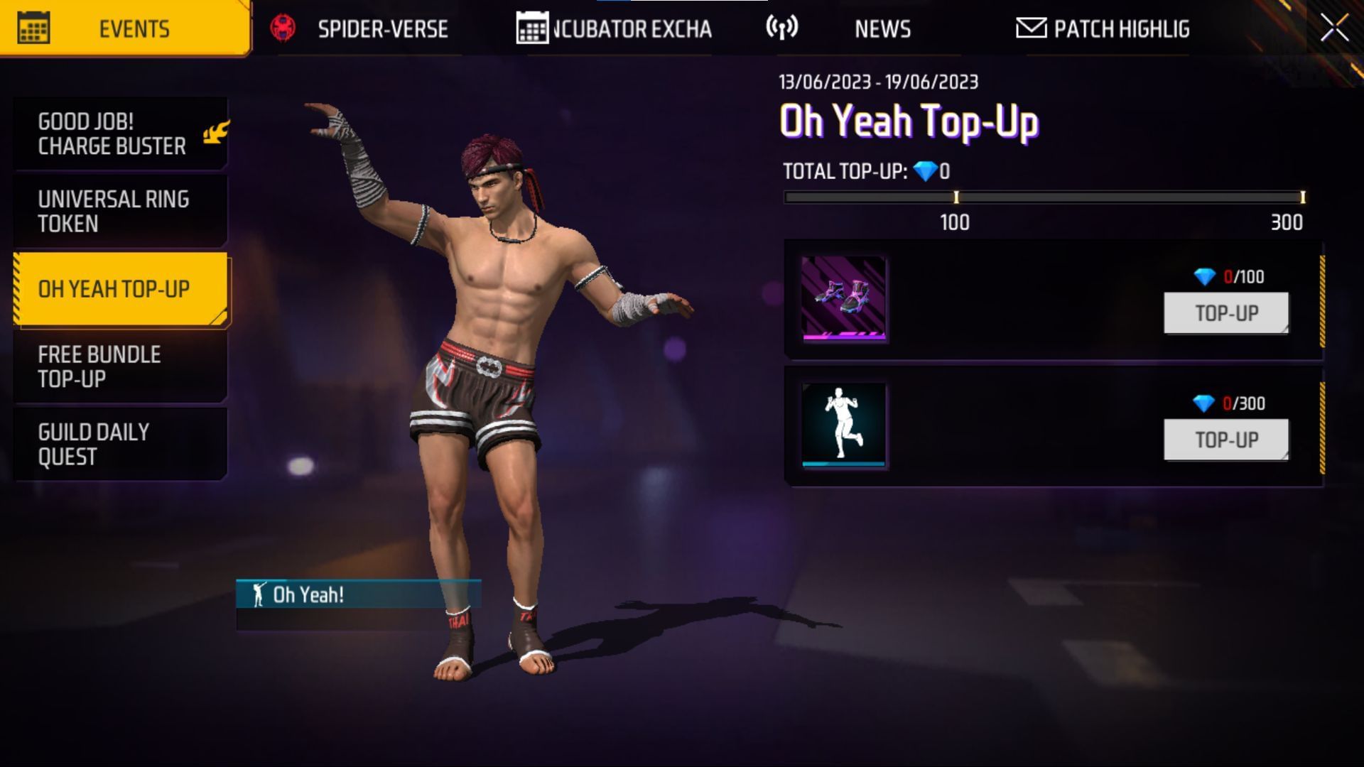 Free Fire MAX Oh Yeah Top-Up event: Get emote and Neon Electricity Shoes