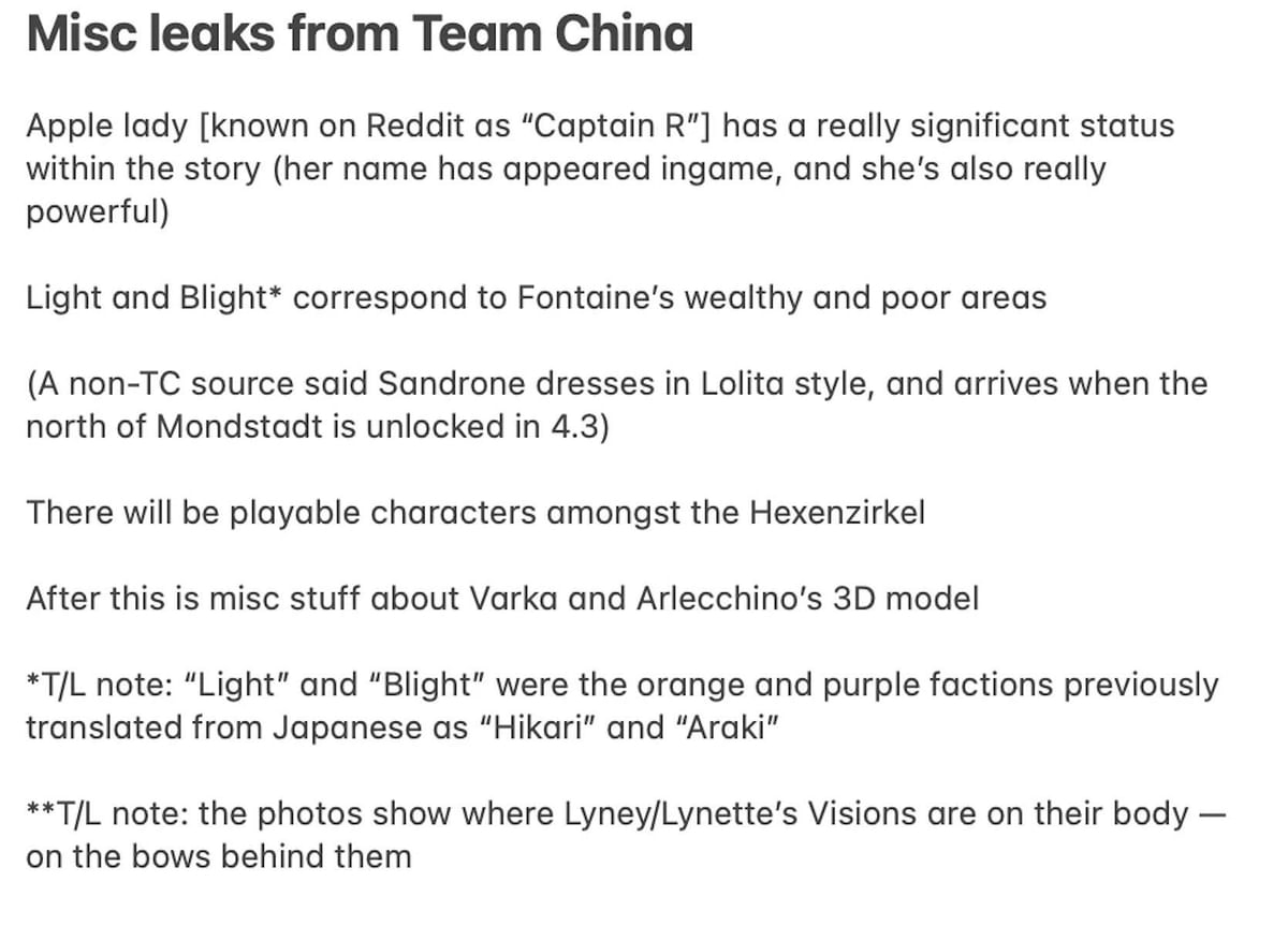 Genshin Impact may introduce two playable Hexenzirkel characters and a ...