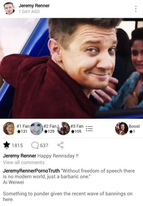 Jeremy Renner Meme
