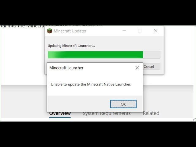 How to fix Unable to update the Minecraft Native Launcher error