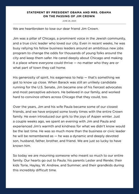 Who is Jim Crown? Prominent billionaire killed in Aspen Motorsports ...