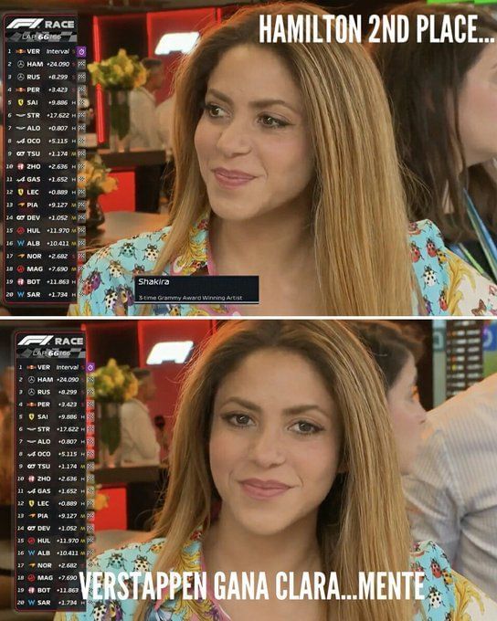 "P2 or Shakira?" - Fans joke about why Lewis Hamilton seemed very happy ...