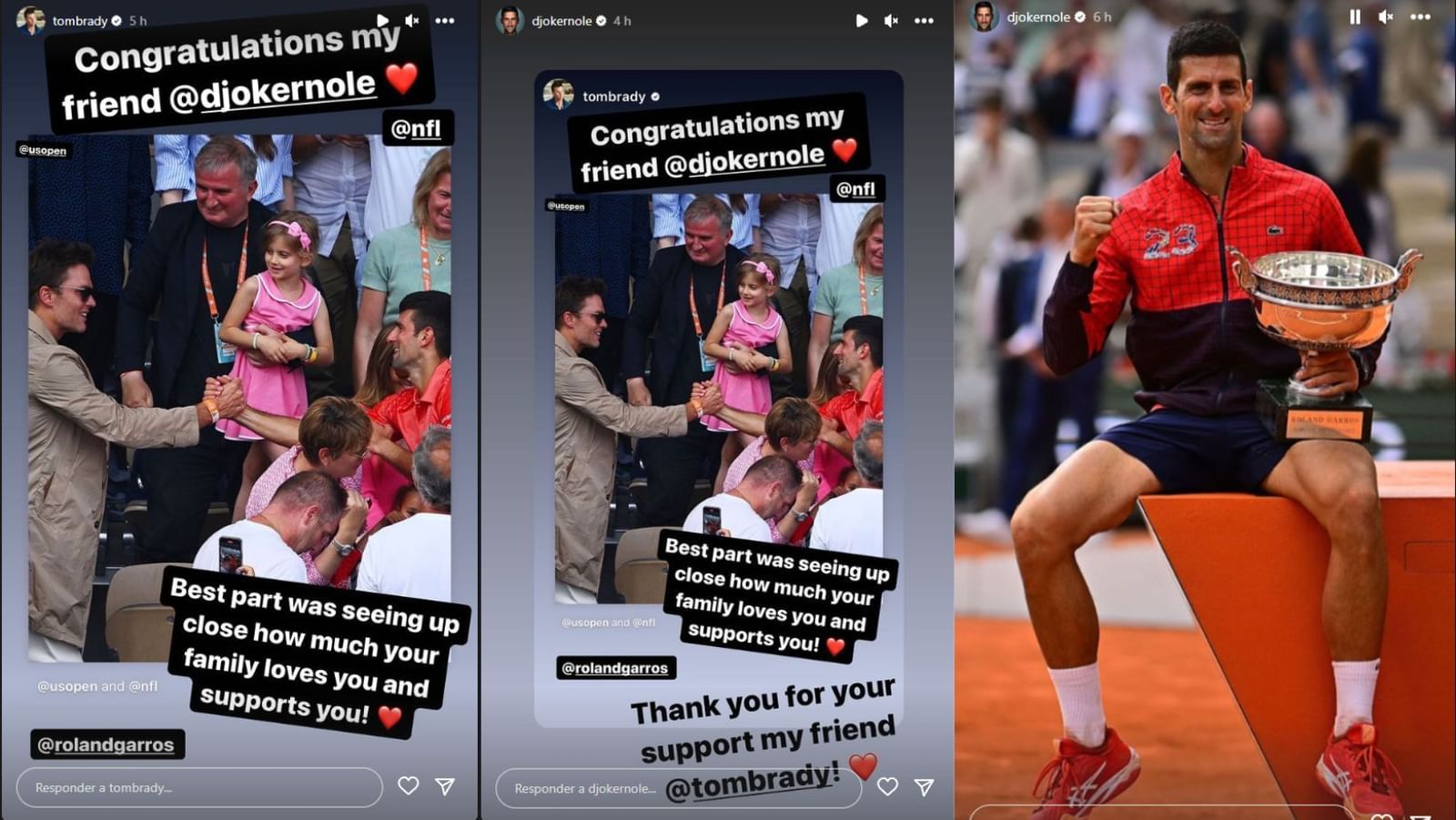 Tom Brady shares special message for Novak Djokovic following Serbian ...