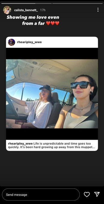 Rhea Ripley's sister Calista sends a message to the WWE Superstar