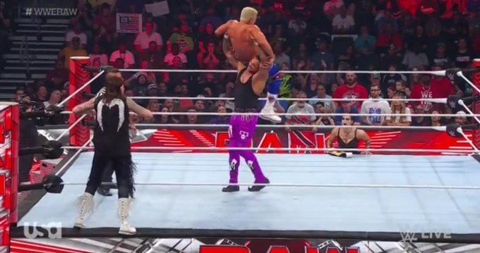 Cody Rhodes had a message to send while he pet his dog backstage on WWE RAW