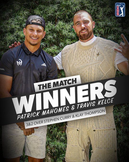 Who won 'The Match' between Patrick Mahomes, Travis Kelce vs Steph ...