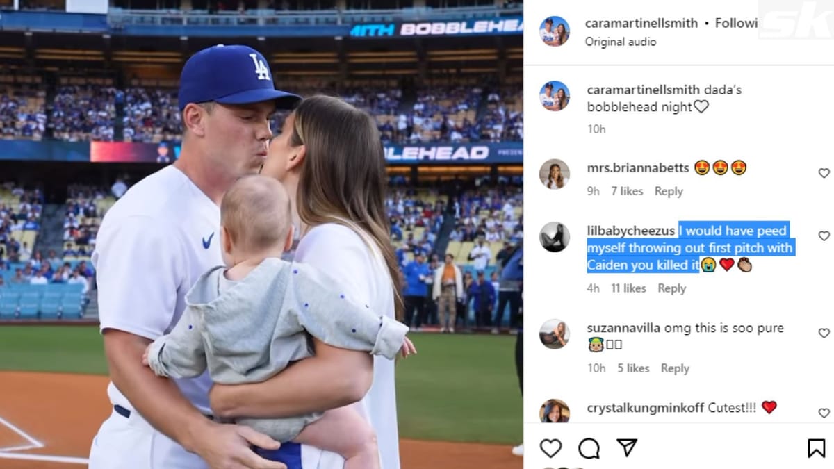 Will smith: MLB fans amazed as Will Smith's wife Cara throws first pitch while holding their ...