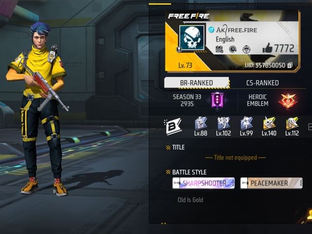 AK FF's Free Fire ID, stats, rank, guild, and more