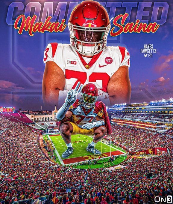College Football Recruiting Roundup: Makai Saina chooses USC, Nate ...