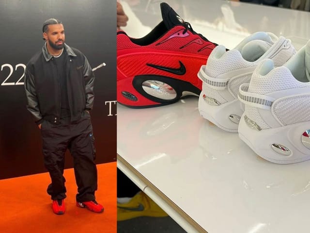 Nike NOCTA: Drake's Nike NOCTA Glide "Bright Crimson" and "White ...