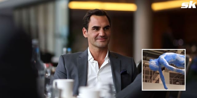 Roger Federer's famous floating sculpture by Ugo Rondinone sold for ...