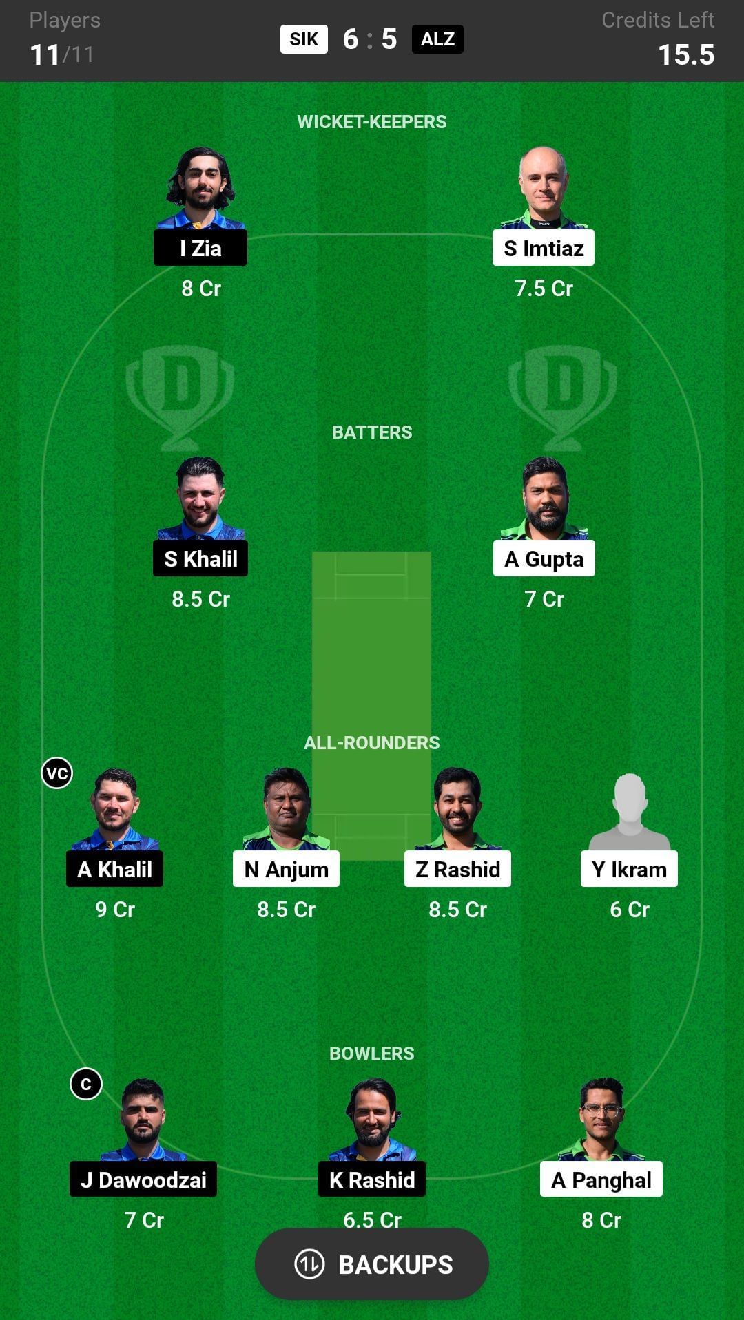 SIK vs ALZ Dream11 Prediction: Fantasy Cricket Tips, Today's Playing 11 and Pitch Report for ECS ...