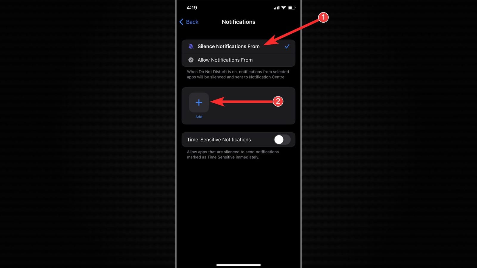 How to silence notification on iPhone?