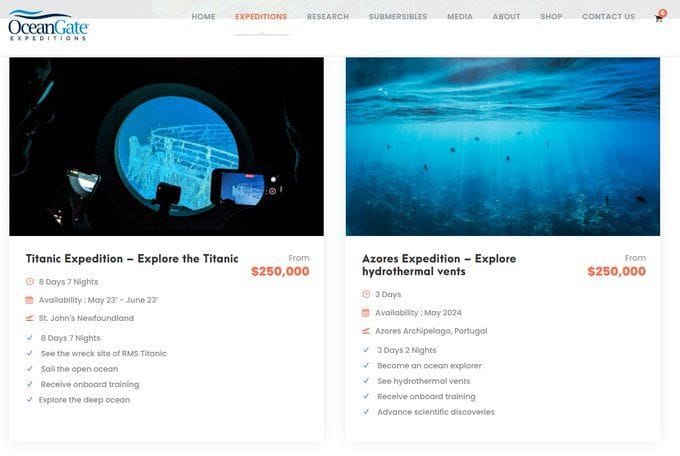 "Funeral arrangements included?": OceanGate still advertising trips for ...