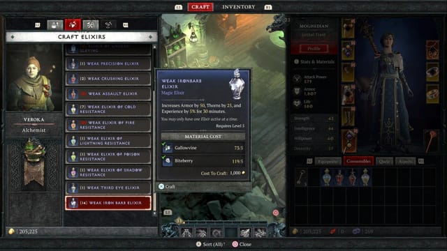 Elixir: 5 best leveling Elixirs in Diablo 4 and how to brew them