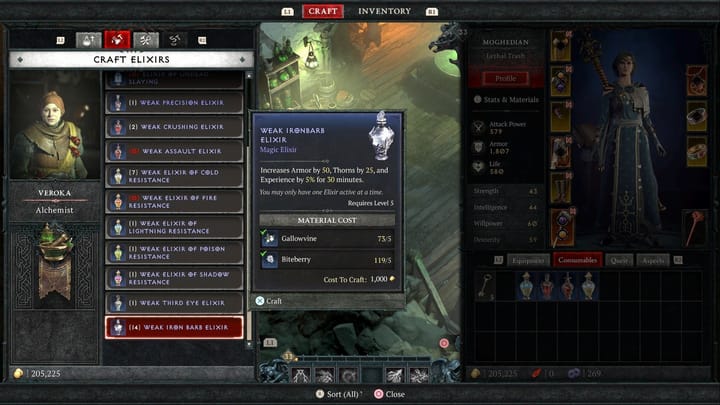 Elixir: 5 best leveling Elixirs in Diablo 4 and how to brew them