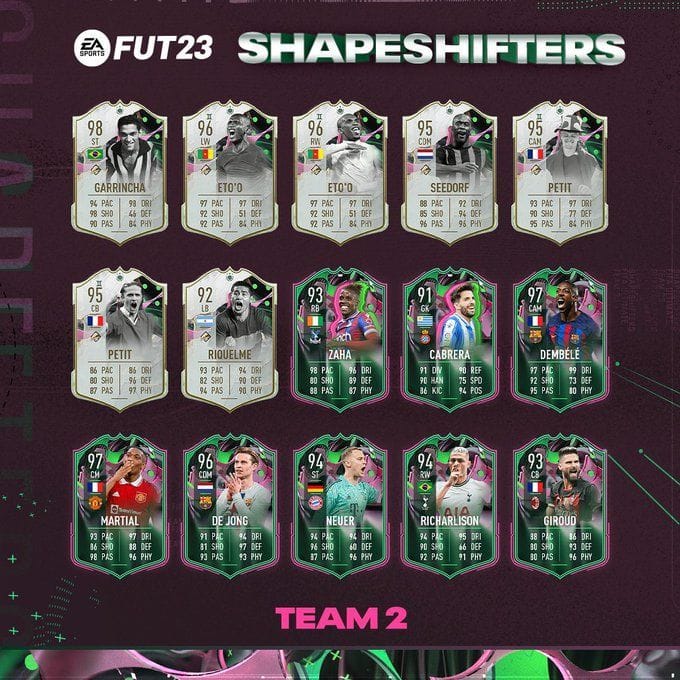 EA Sports releases Shapeshifters Team 2 in FIFA 23, Garrincha and ...