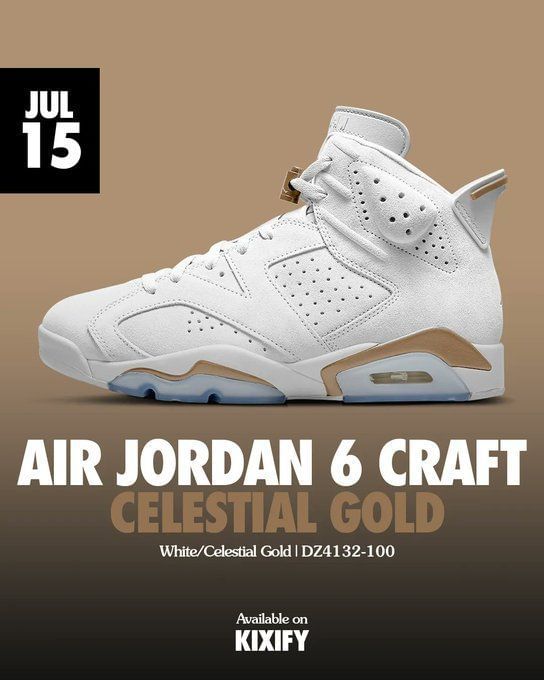 Gold And White 6s On Feet