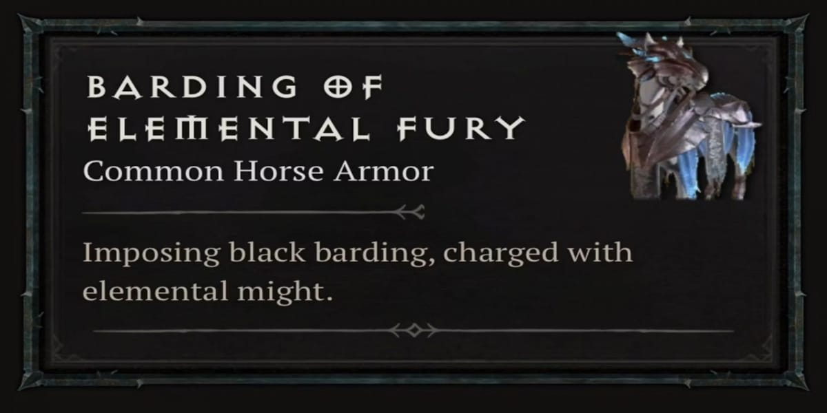 mount armor: 5 best looking mount armors in Diablo 4