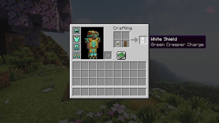 How to add banner to shields in Minecraft Bedrock Edition