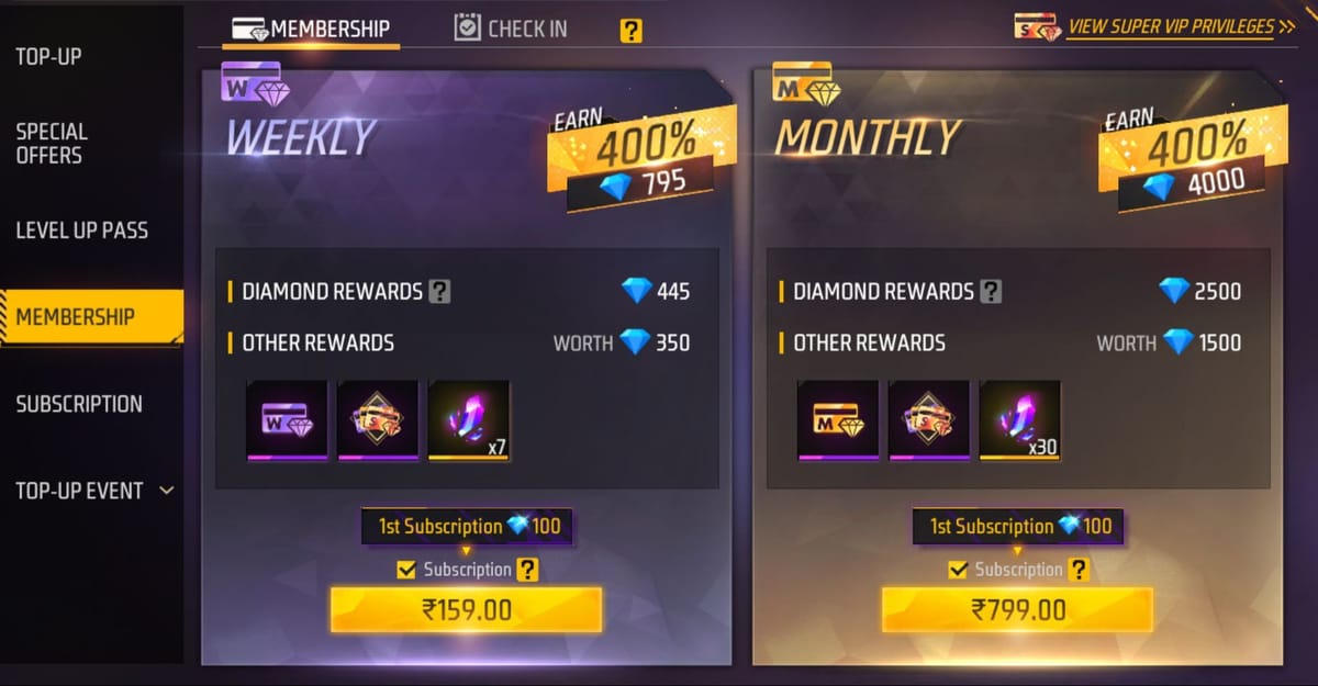 Free Fire MAX memberships changed: New perks explained