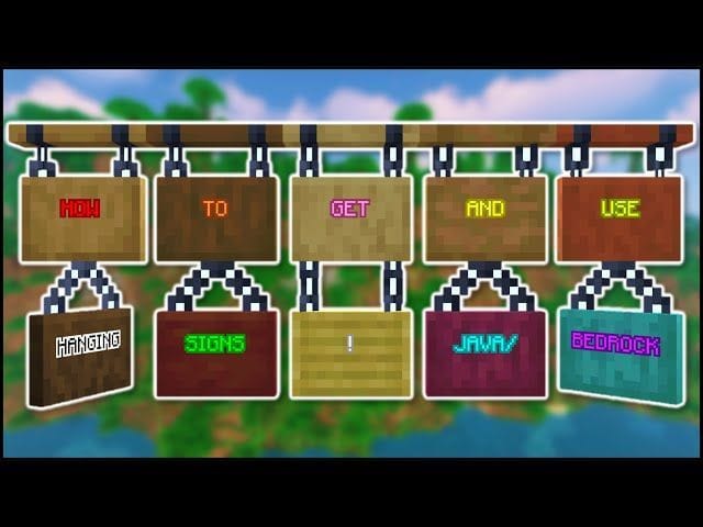 How to make all types of hanging signs in Minecraft 1.20 update?