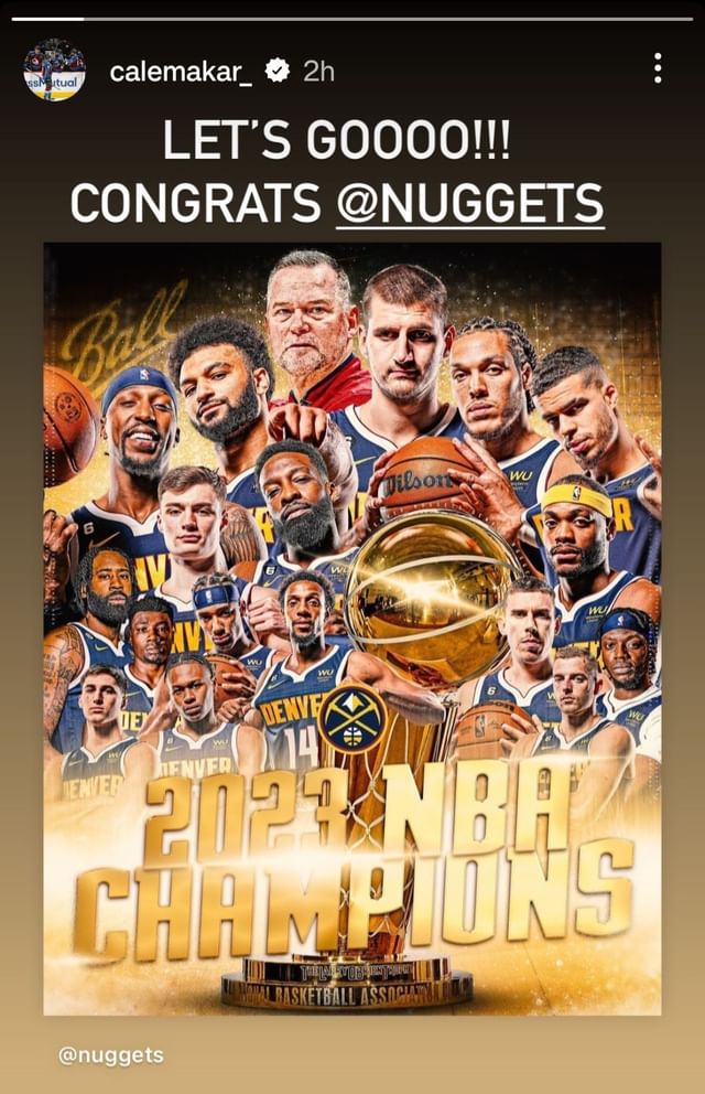 Cale Makar & Gabriel Landeskog congratulate Denver Nuggets on winning ...