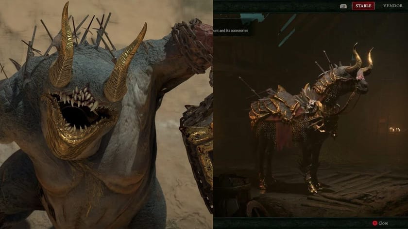 How to get the Treasure Beast Barding mount armor in Diablo 4