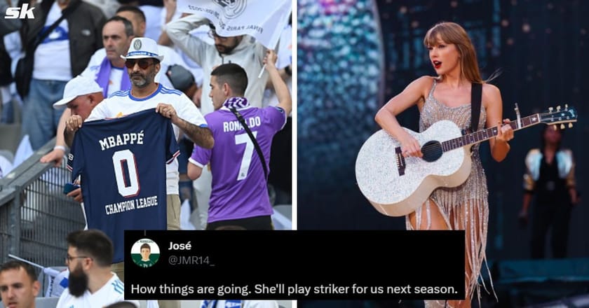 "Taylor Swift is financing Mbappe", "Can she play RB?" - Fans react as ...