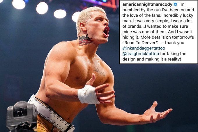 Cody Rhodes Tattoo: Did Cody Rhodes really get his tattoo while he was ...